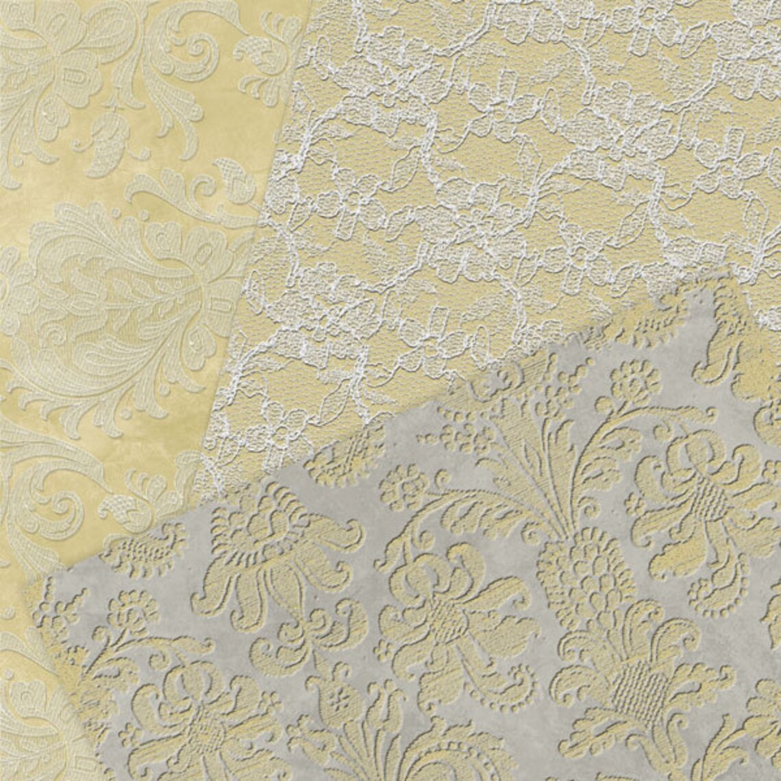 DIGITAL PAPER Vintage:gold Silver Damask Digital Paper 50th - Etsy