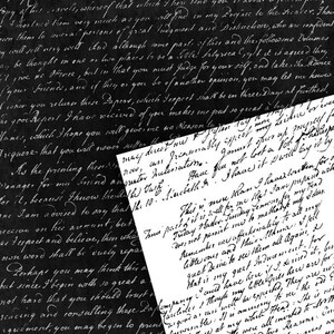 Black and White Script Digital Paper:halloween Digital Paper ...