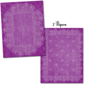 Purple Digital Paper:digital Scrapbook Paper, Purple Lace Digital Paper ...