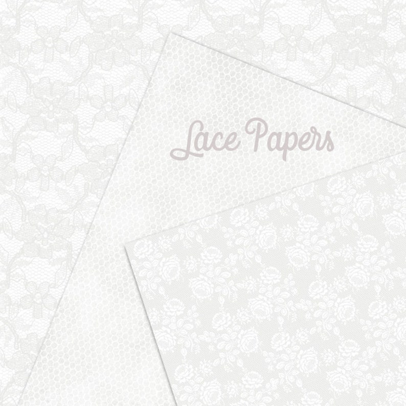 White Digital Paper, Lace Backgrounds for Wedding Cards and Invitations ...