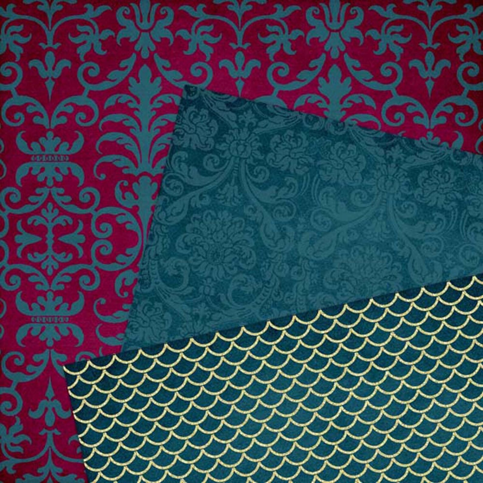 Jewel Tone Digital Background Paper: Burgundy and Gold Digital | Etsy