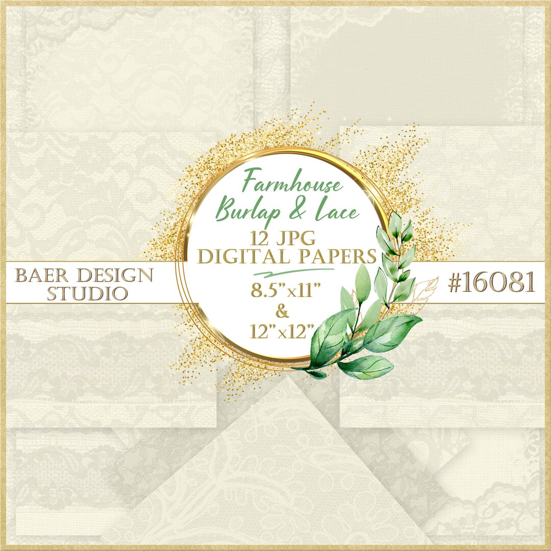 Ivory Lace Digital Paper, Greige Digital Paper, Beige Lace and Burlap ...