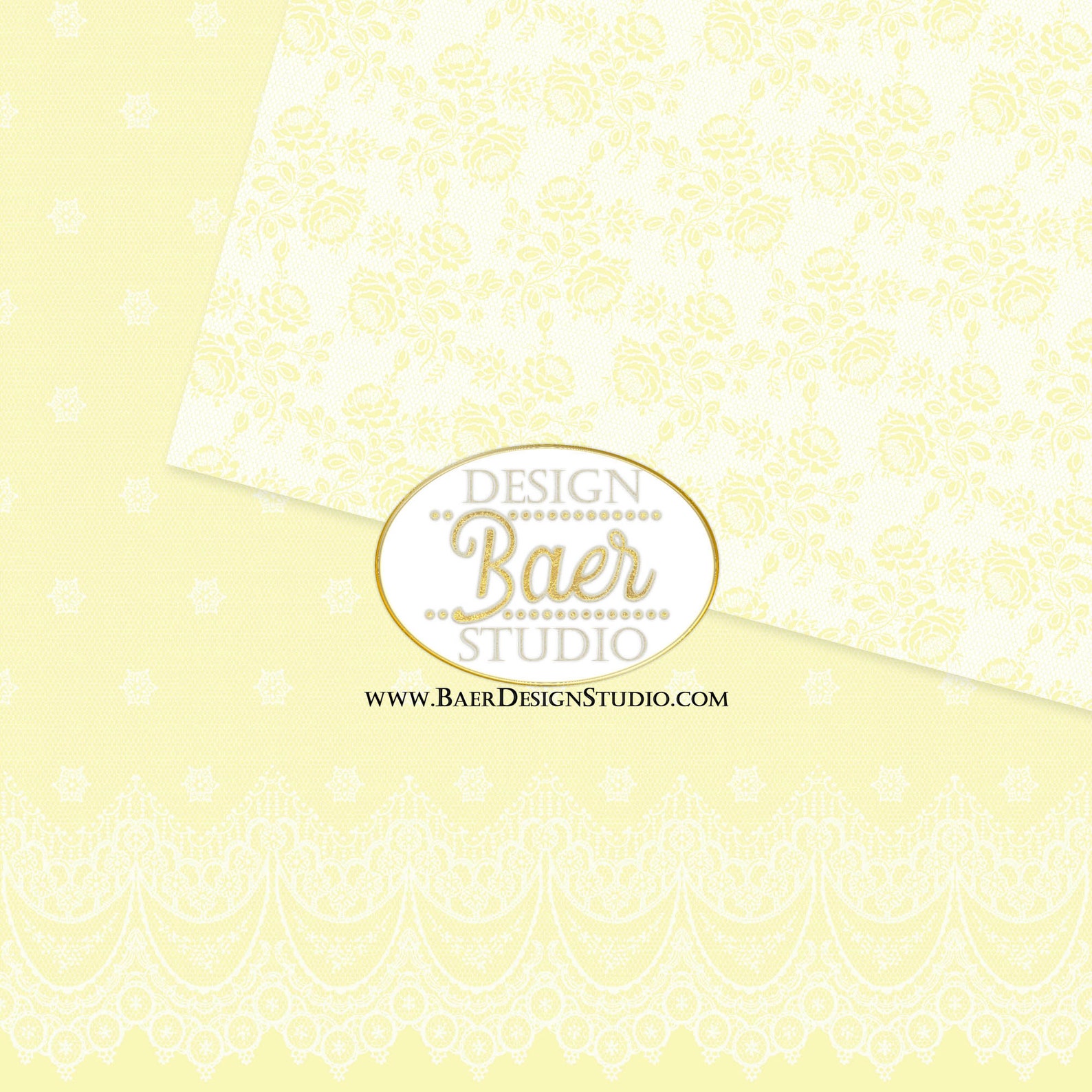 Yellow Digital Paper:yellow Lace Digital Paper Buttercream | Etsy