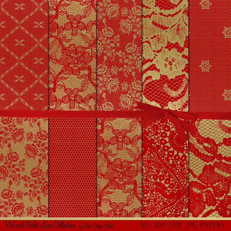 Christmas Digital Paper Chinese New Year Digital Paper Red - Etsy