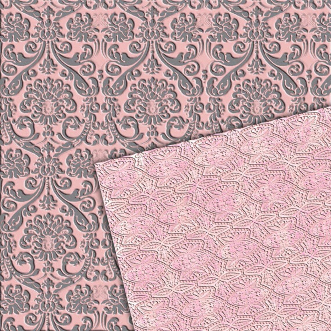 Pink and Silver Digital Paper Printablespink Brocade - Etsy