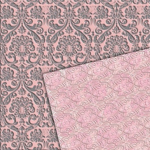 Pink and Silver Digital Paper Printablespink Brocade Backgroundpink and ...
