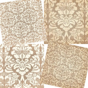 Brown Digital Paper Vintage:digital Paper Shabby Chic Brown - Etsy