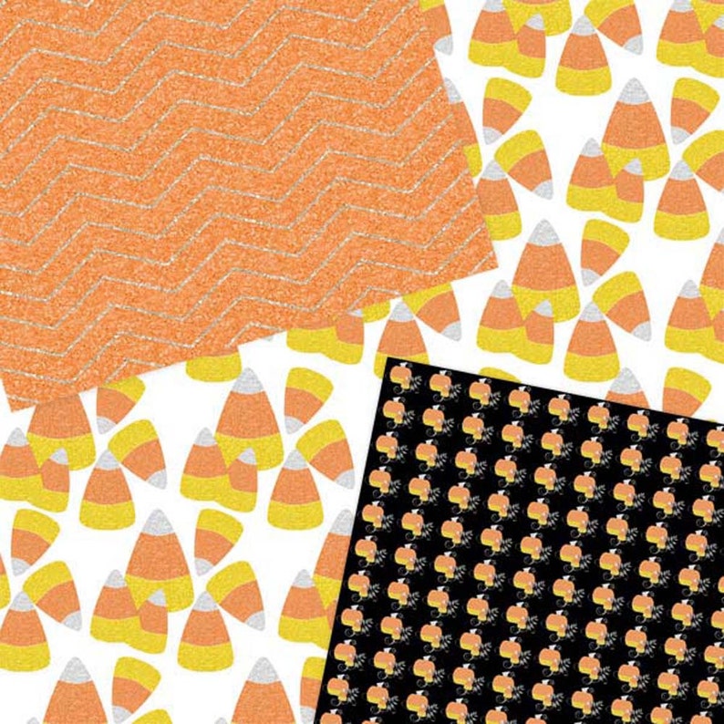 Digital Paper Halloween Glitter Digital Paper Pack Candy - Etsy