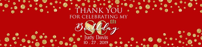 Red Water Bottle Labels:printable Waterbottle Label | Etsy