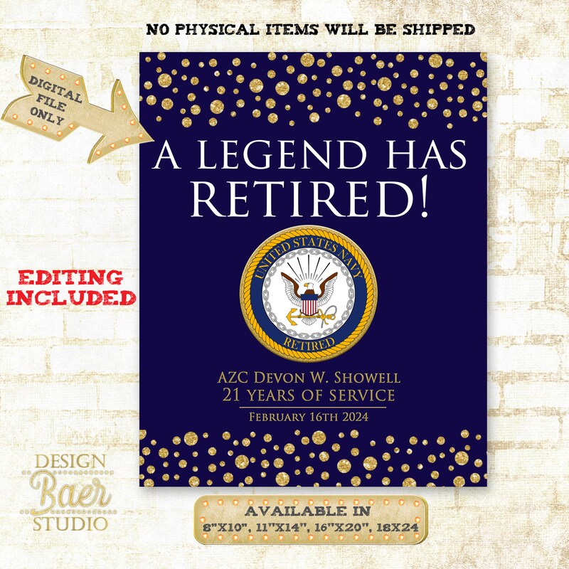 Navy Retirement - Etsy