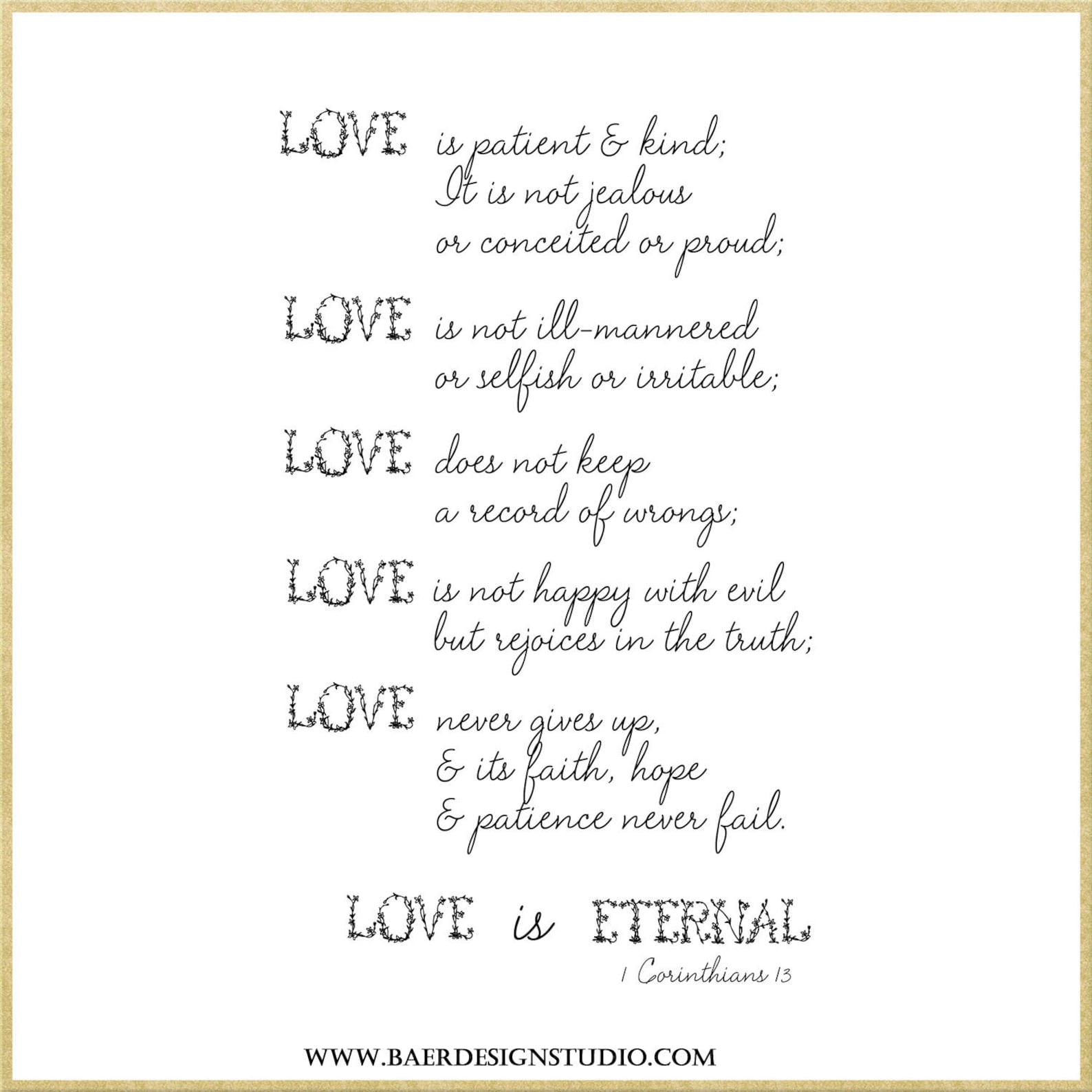 Love Quotes Love Word Art Digital Word Art for Weddings | Etsy