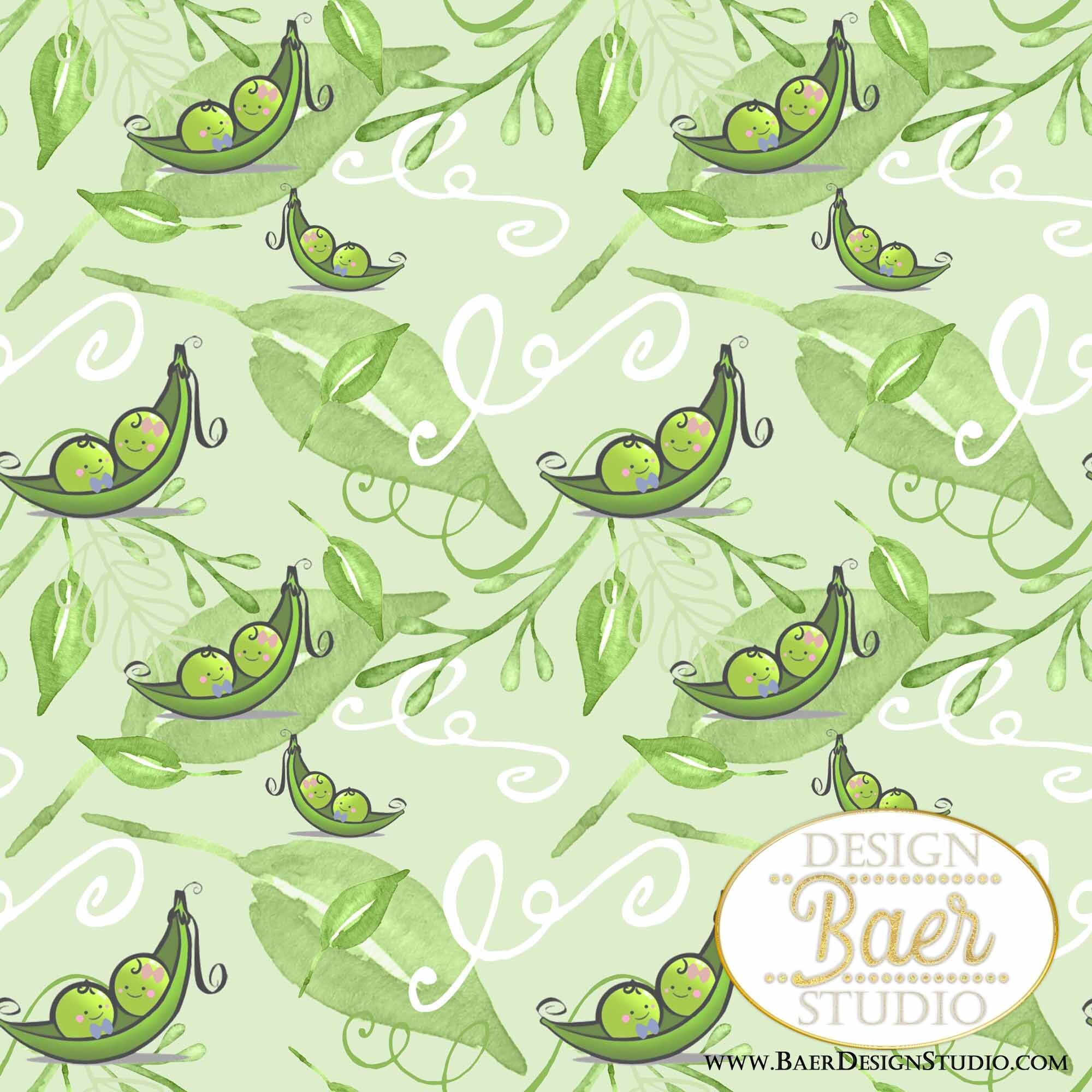 Two Peas in a Pod Digital Paper:sweet Pea Digital Paper Twins | Etsy