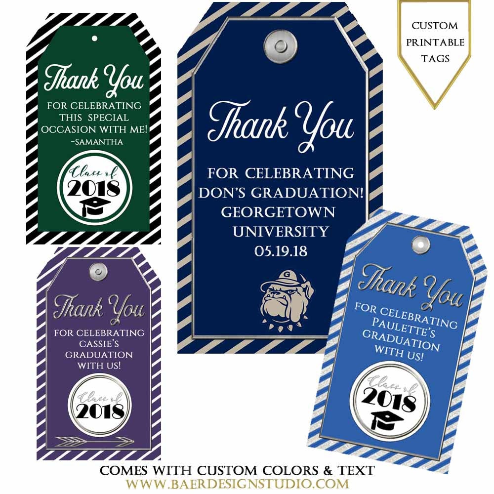Graduation Thank You Tags Template