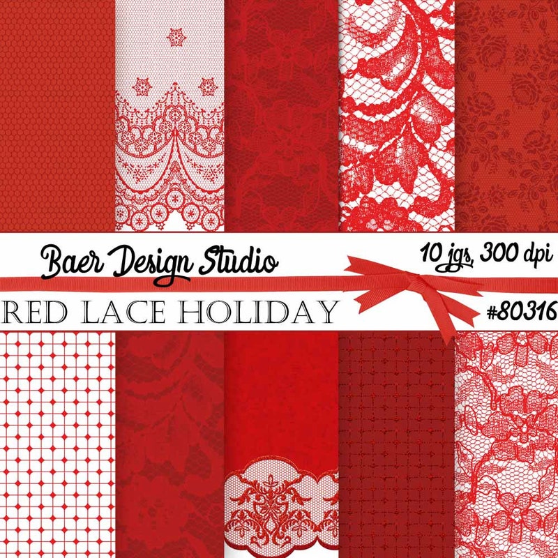 Red Lace - Etsy