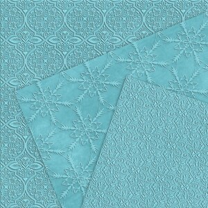 Turquoise and Silver Digital Paper, Snowflake Digital Paper, Teal ...