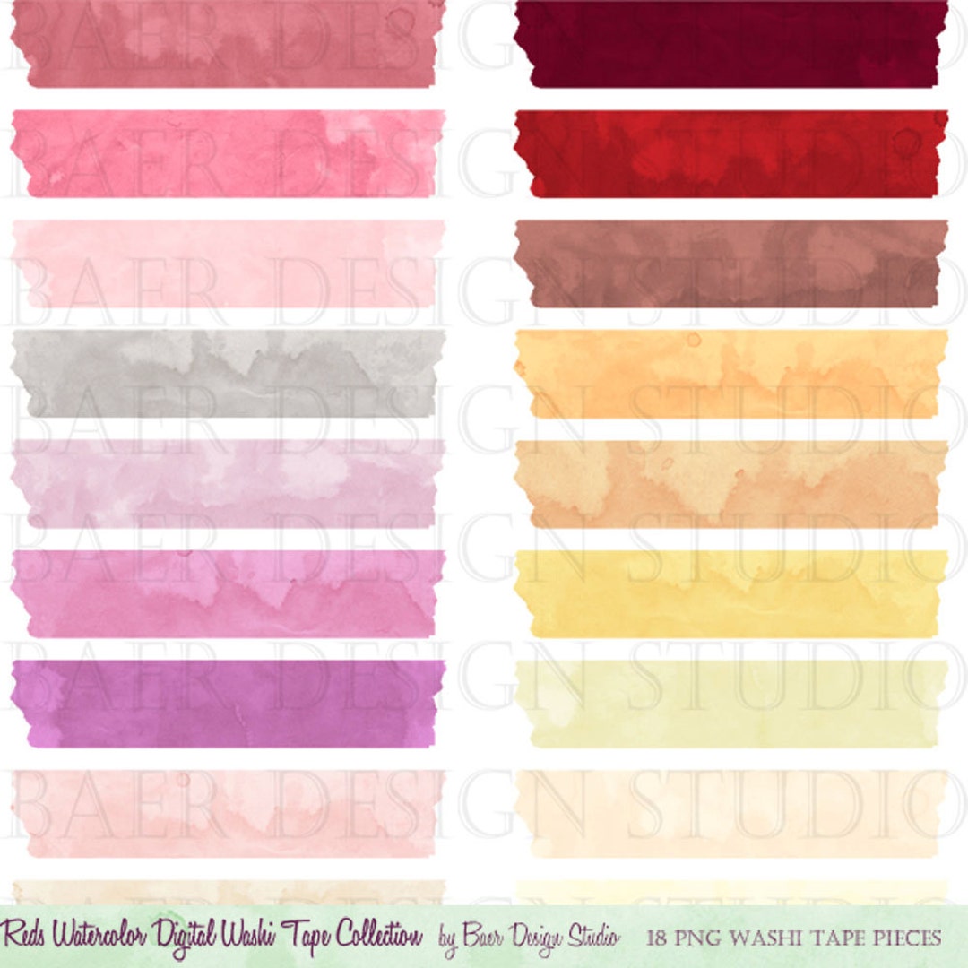 Washi Tape Clip Art, Clip Art Watercolor, Clip Art Commercial Use ...