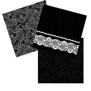 Black Lace Digital Paper, Black Digital Paper, Wedding Digital Paper ...