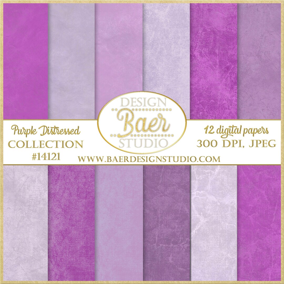Purple Digital Paper, Purple Parchment Digital Download, Stonewashed ...