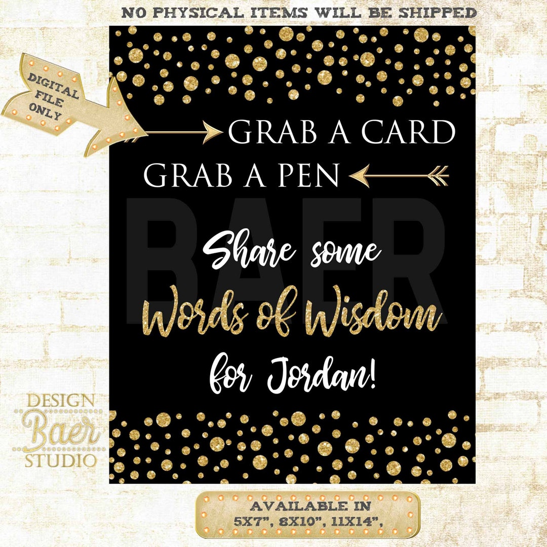 Personalized Share Your Advice Sign:key to Success Sign, Graduation ...