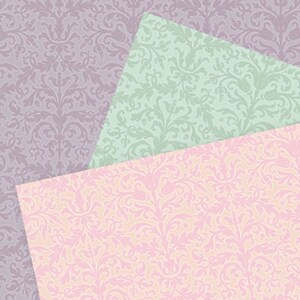 Lavender Damask Digital Paper:pink and Gold Damask Digital - Etsy