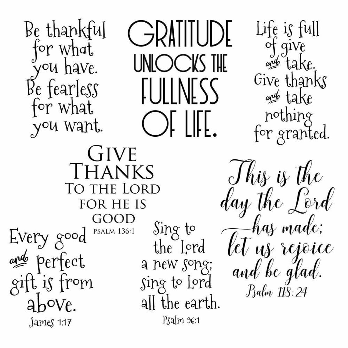 Gratitudes Quotes:bible Verses Bible Quotes Thanksgiving | Etsy