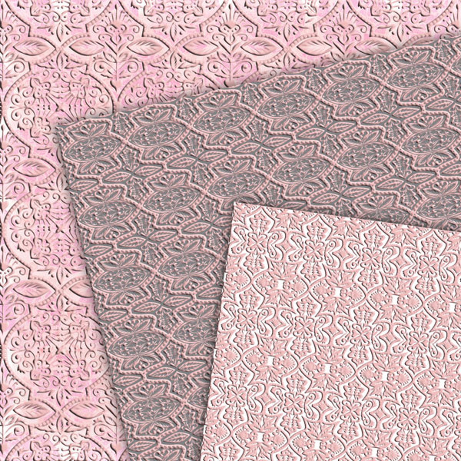 Pink and Silver Digital Paper Printablespink Brocade - Etsy