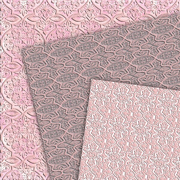 Pink and Silver Digital Paper Printablespink Brocade - Etsy