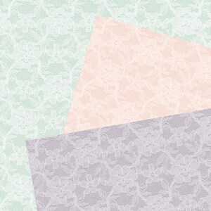 Lace Digital Paper, Pastel Lace Digital Paper, Green Lace Printable ...