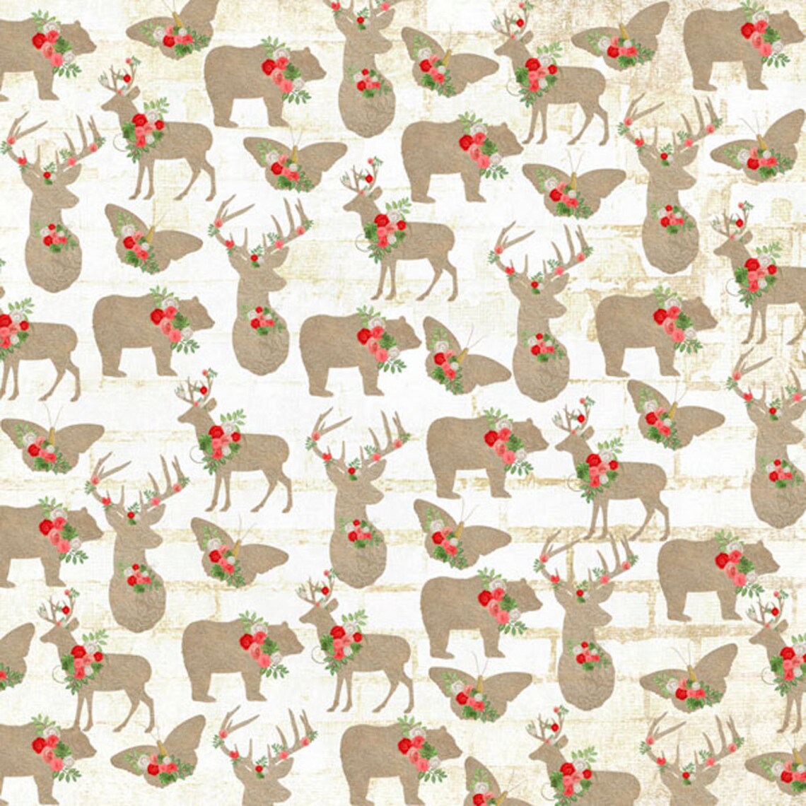 Digital Paper Christmas Reindeer Digital Paper Deer Head - Etsy