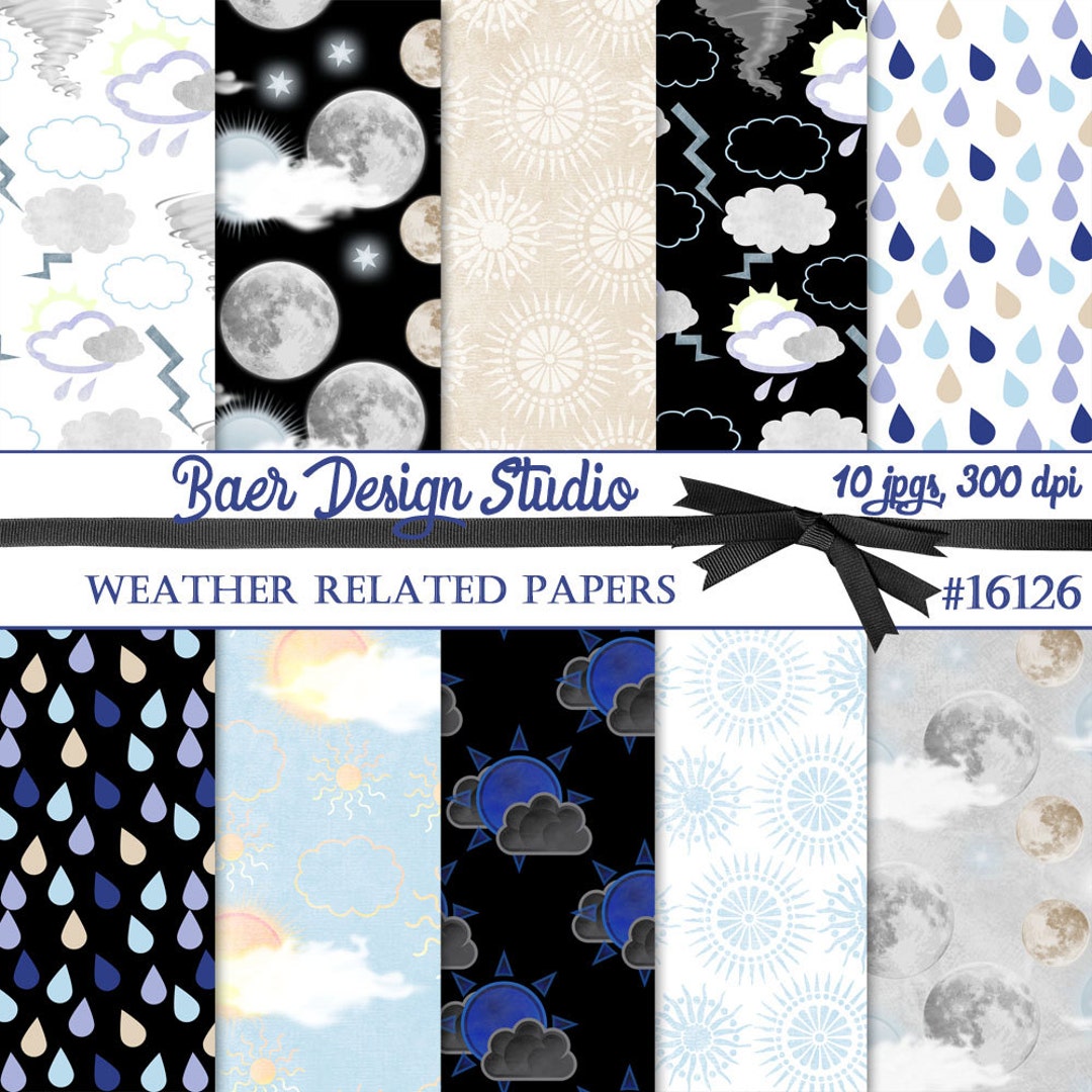 Weather Digital Paper: Earth Day Designs (digital Download) - Etsy