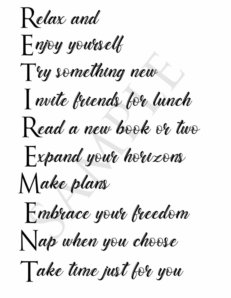 Retirement Quotes Retirement Word Art Digital Quotes | Etsy