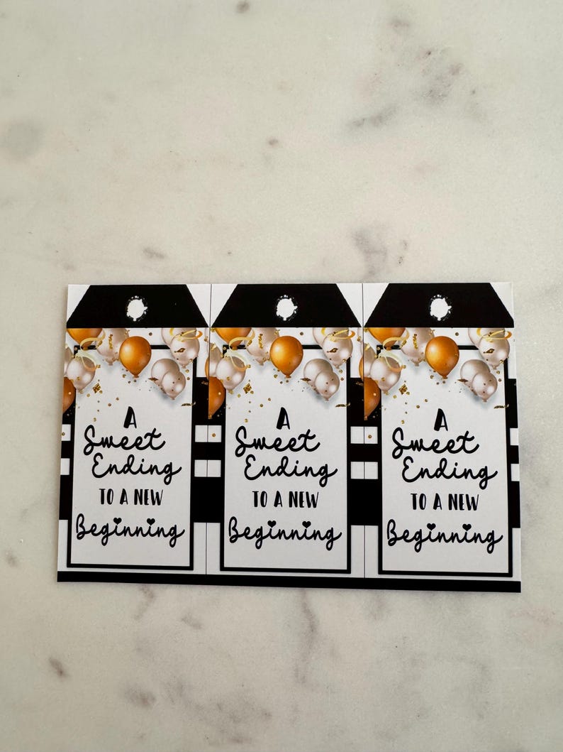Graduation Favor Printable, Sweet Ending New Beginning Tags, Retirement ...