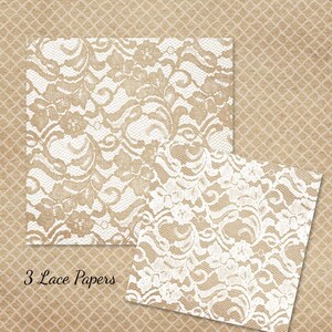 Lace Digital Paper, Grunge Lace Digital Paper, White Lace Digital Paper ...