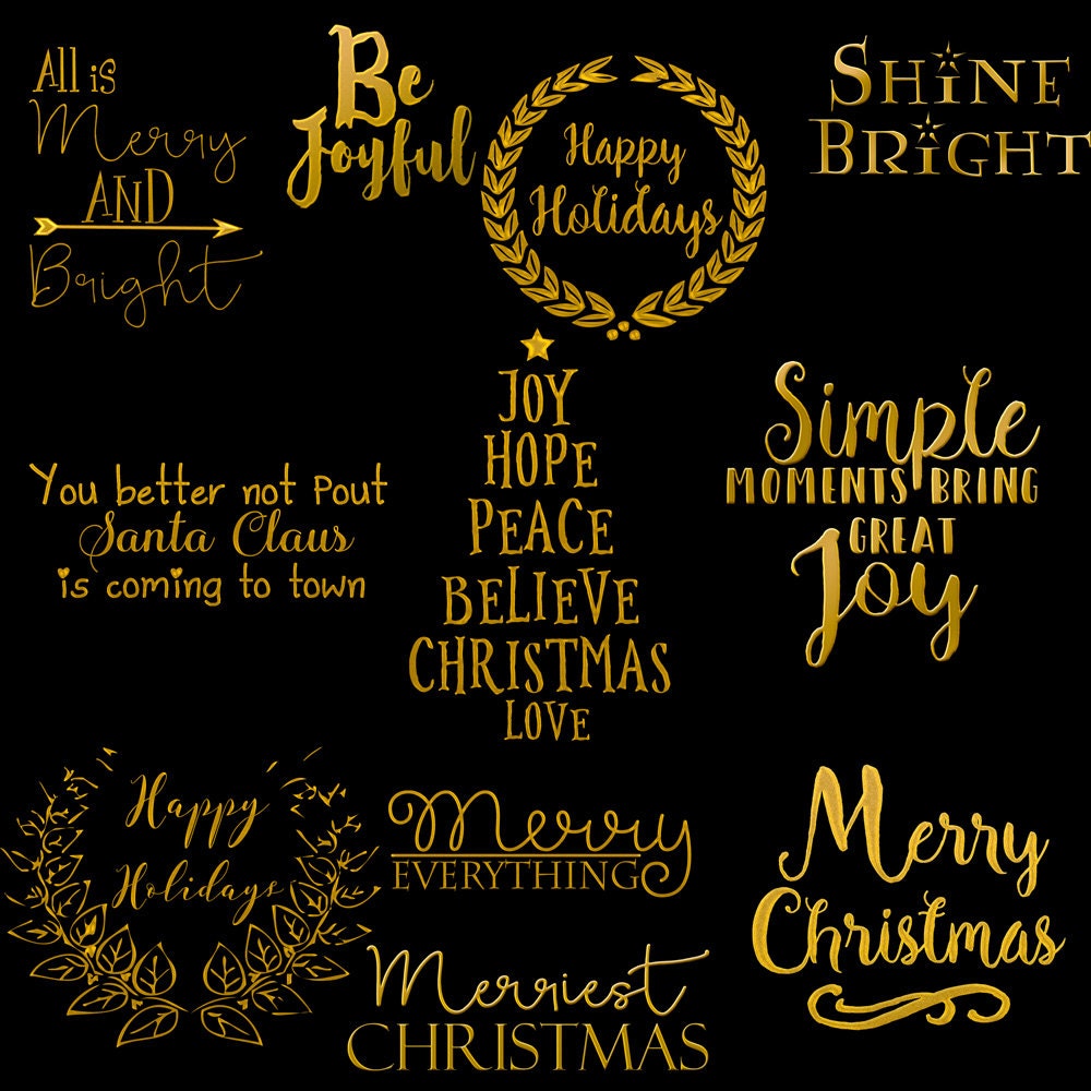 Christmas Quotes:Christmas Word Art Christmas Scrapbook | Etsy