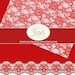 Red Lace Digital Paper: Vintage Scrapbook Backgrounds, Christmas Junk ...