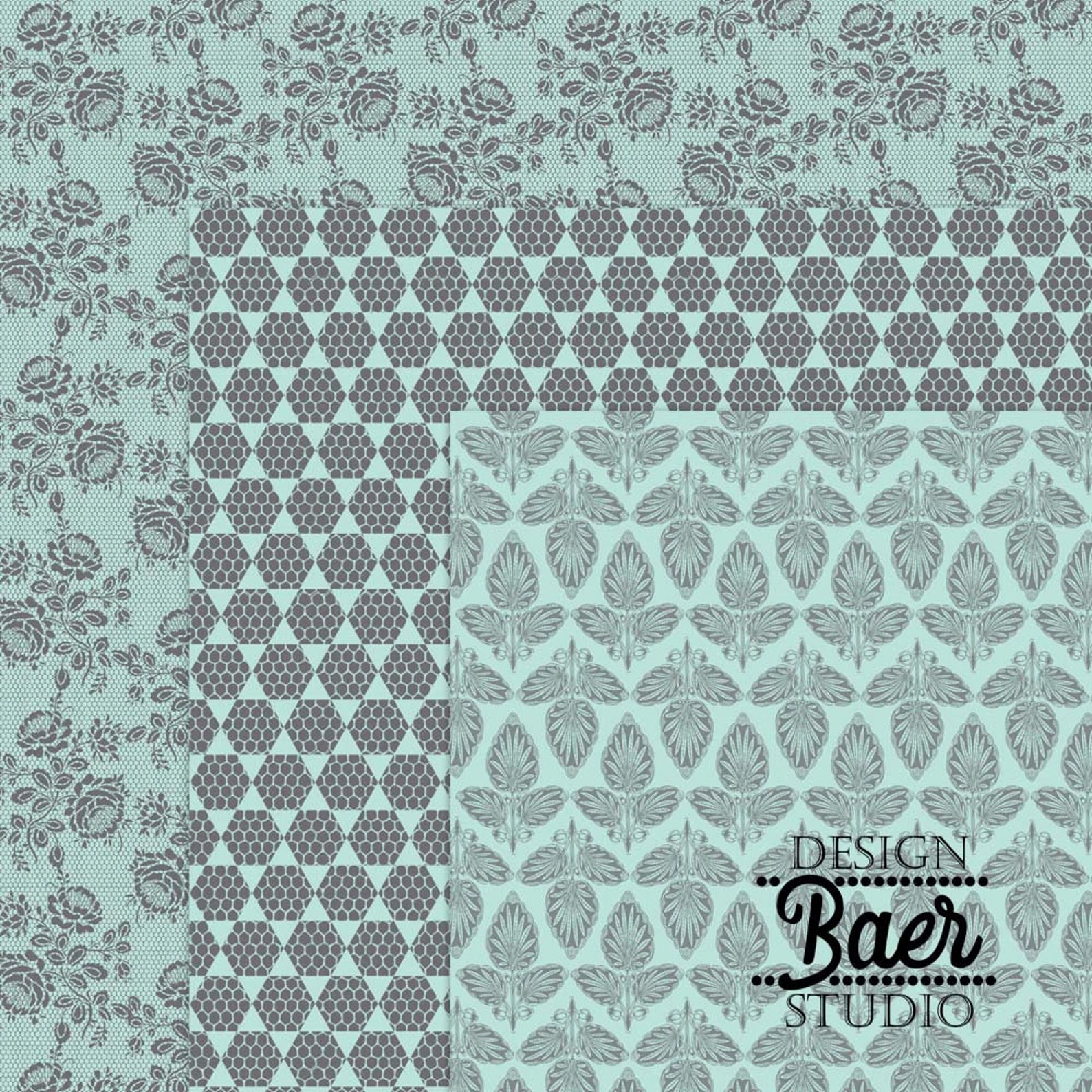 Vintage Lace Digital Paper Digital Paper Turquoise Blue And - Etsy