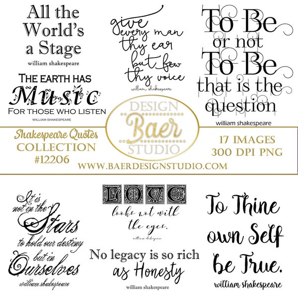 Shakespeare Quote - Etsy