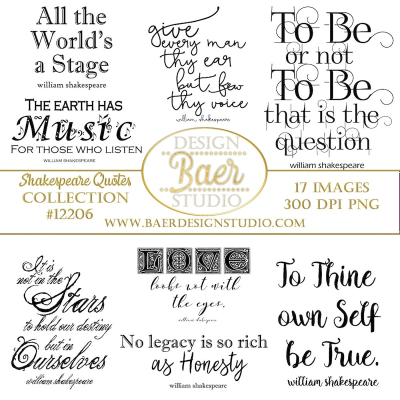 Shakespeare Quotes - Etsy