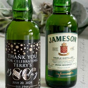 Mini Jameson Label 50ml Bottle, Personalized Printable Irish Whiskey ...