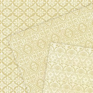 Digital Paper Gold, Lace Digital Paper, Papel Digital, Gold and Ivory ...