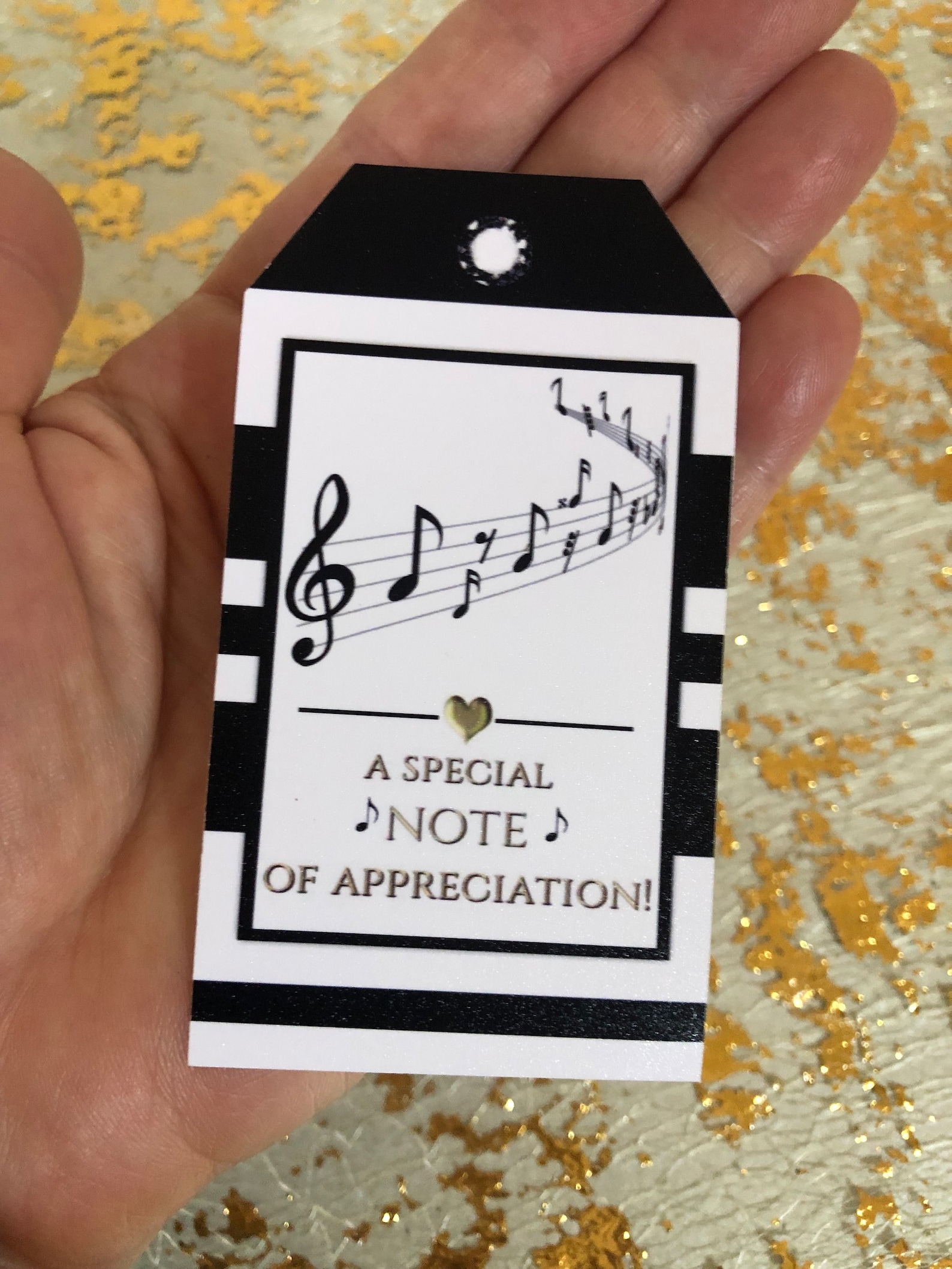 A Note of Appreciation Printable Tag, Musical Notes Party Favor Tag ...