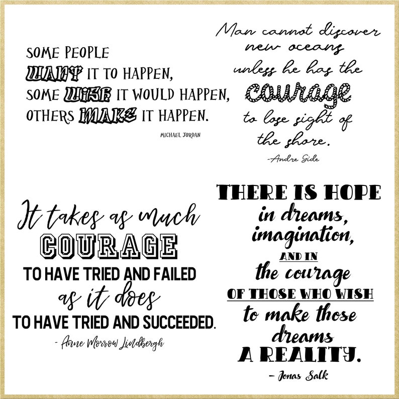 Bravery Quotes:back to School Quotes Courage Quotes Sports - Etsy
