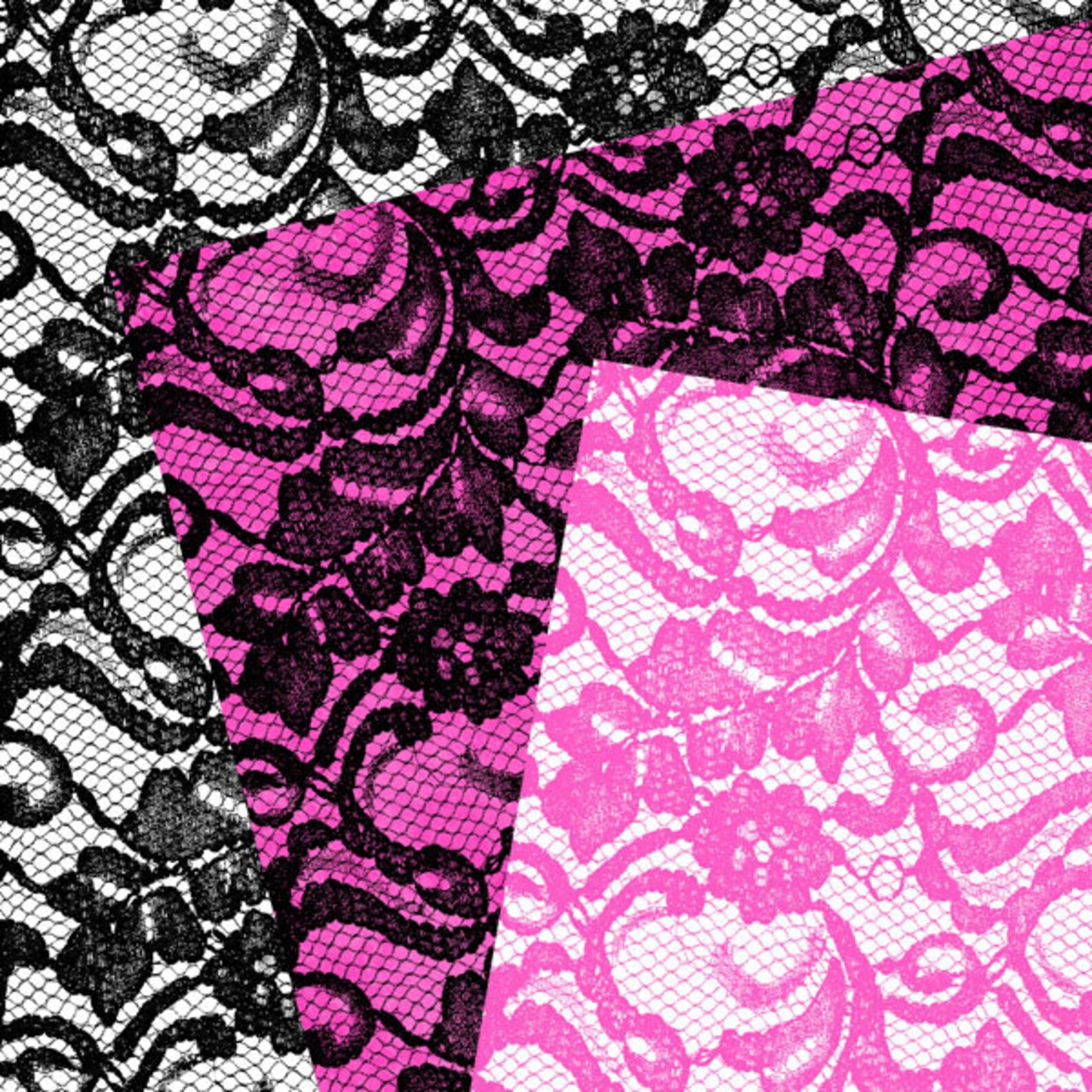 Hot Pink Lace Digital Paper: Valentine's Day Patterns (digital Download ...