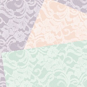 Lace Digital Paper, Pastel Lace Digital Paper, Green Lace Printable ...
