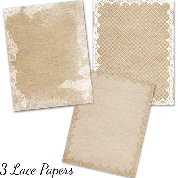 Lace Digital Paper Grunge Lace Digital Paper White Lace | Etsy