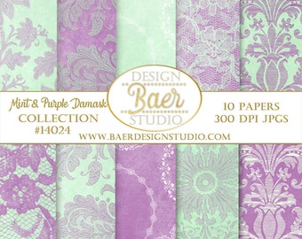 Purple Mint Green | Etsy