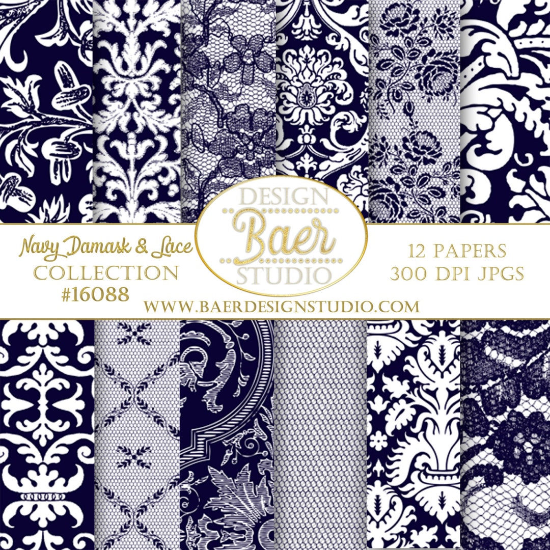 NAVY DIGITAL Paper:blue Digital Paper, Navy Blue Digital Scrapbook ...