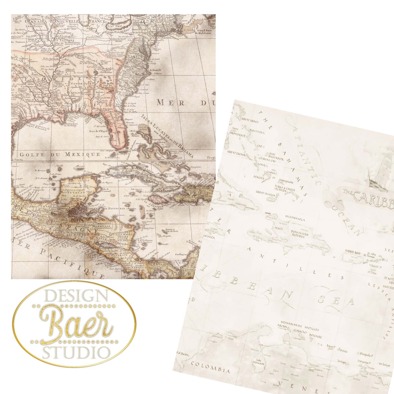 Papel imprimible de mapa antiguo: papel digital de mapa - Etsy España