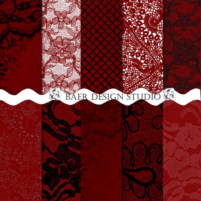 Red Lace - Etsy