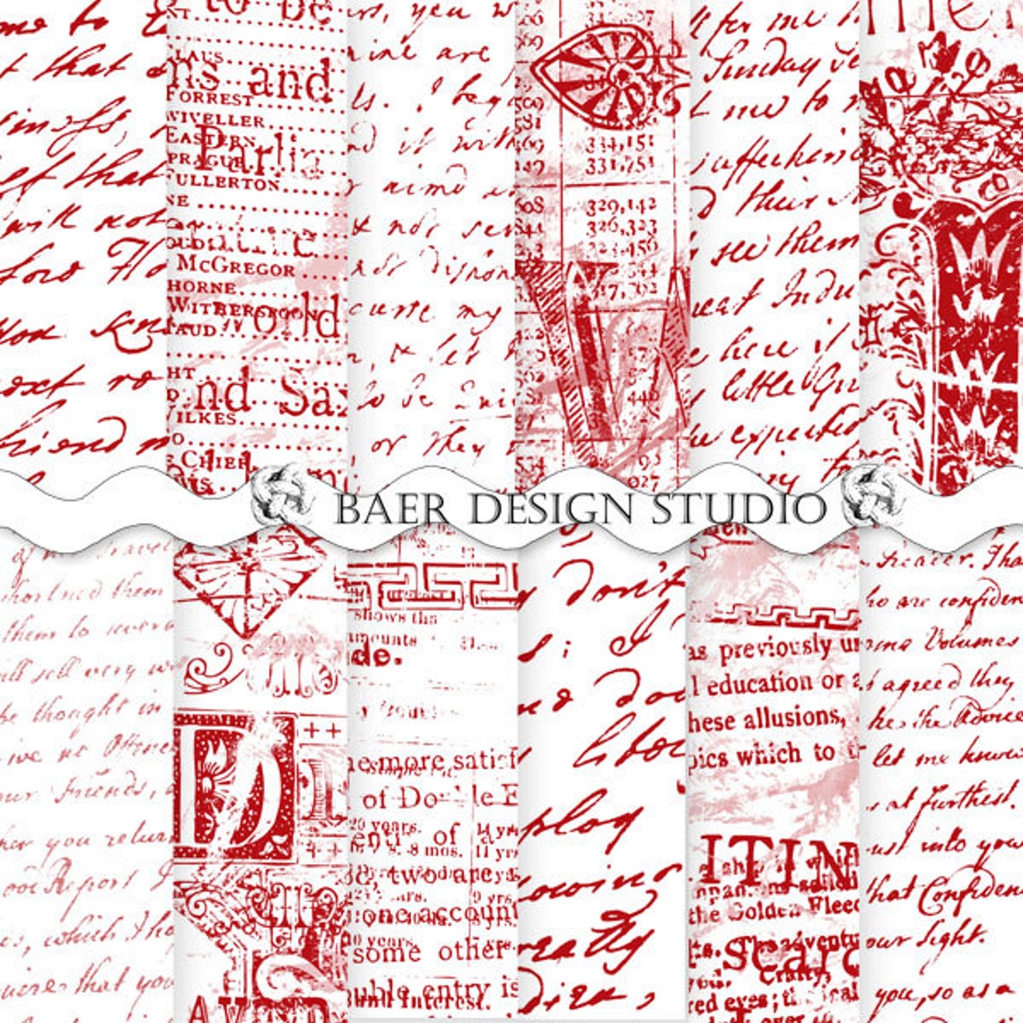 Red Digital Paper:christmas Downloadable Paper Digital Paper | Etsy